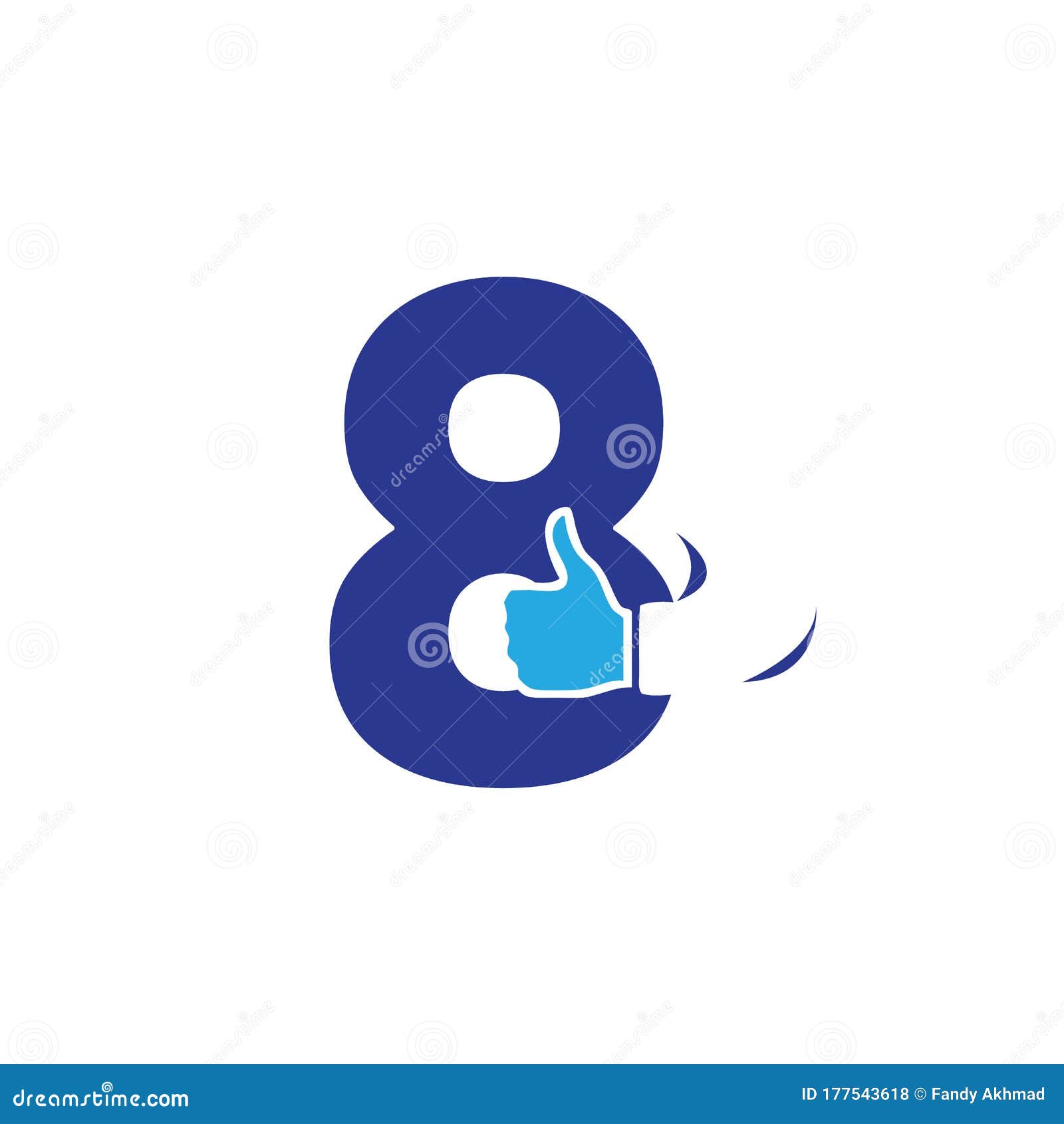 Creative Custom Number Four 8 Logo Vector Design Illustration Stock ...