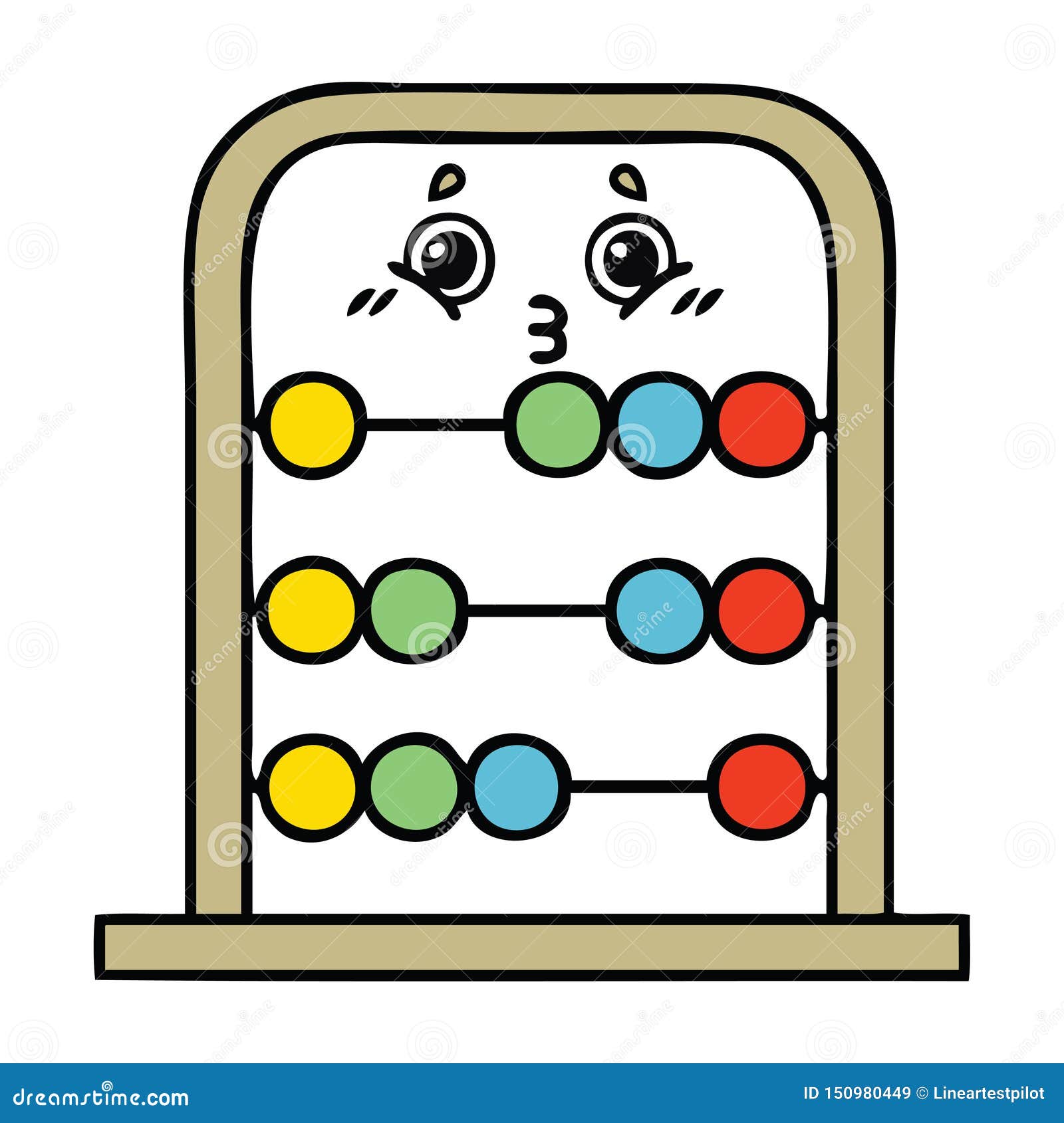 Cartoon Abacus Beads Toy Colored Button Icon. Signs And Symbols Can Be ...