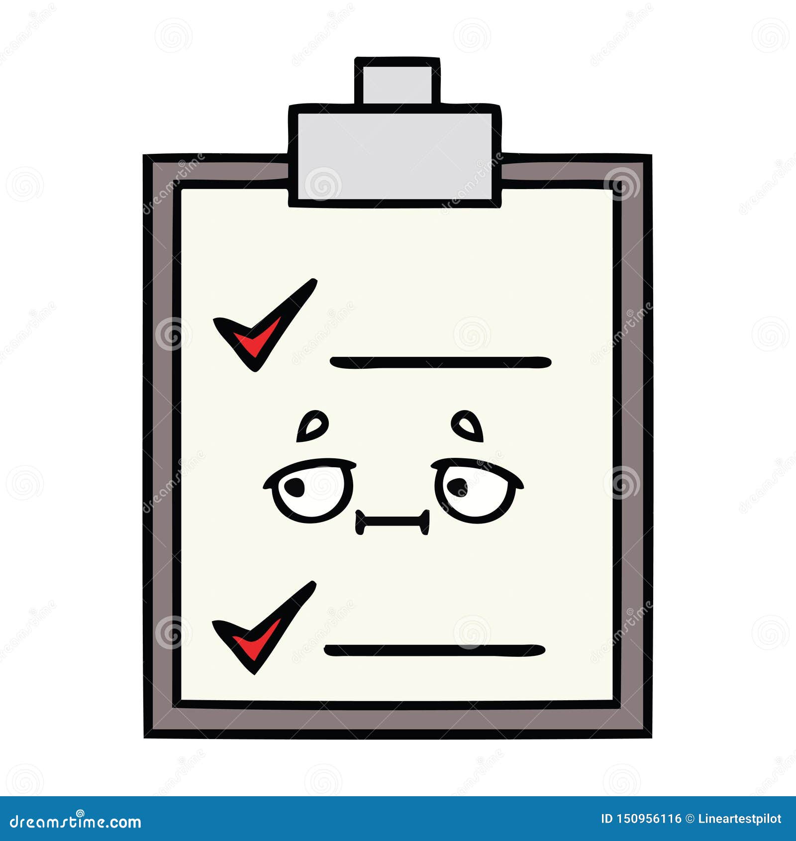 A Creative Cute Cartoon Check List Stock Vector - Illustration of check ...