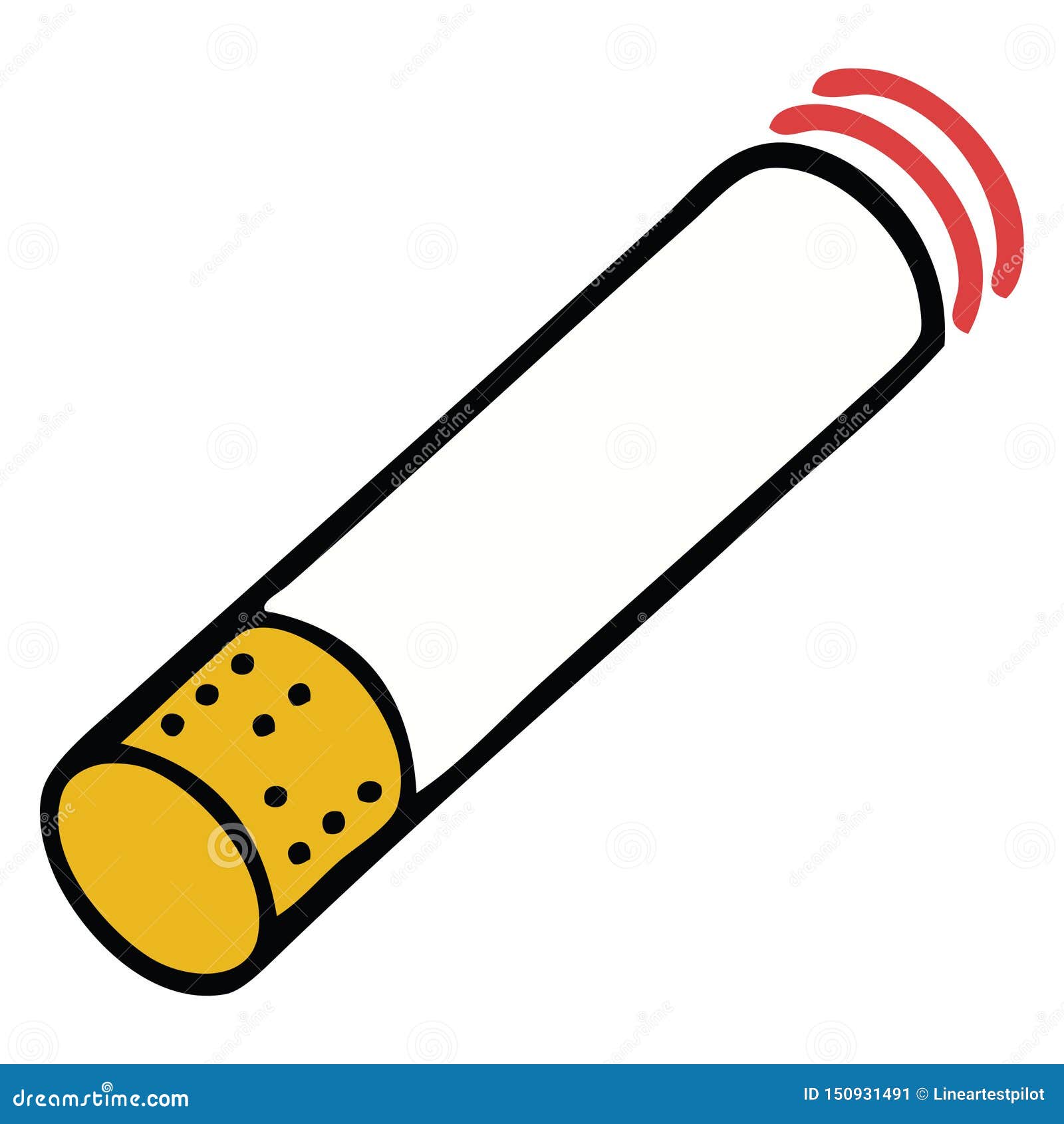 A Creative Cute Cartoon Cigarette Stick Stock Vector - Illustration of ...