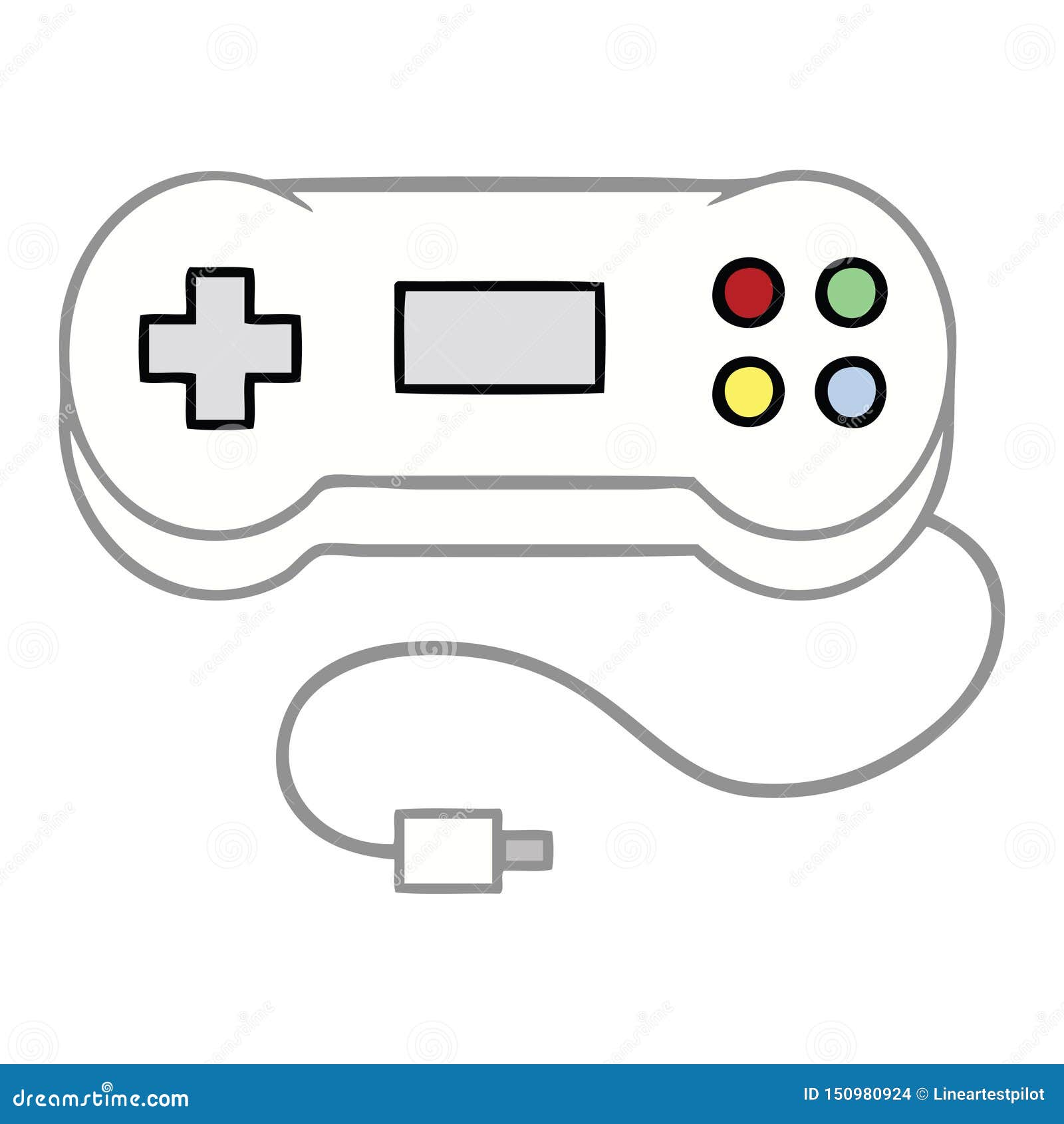 A Creative Cute Cartoon Game Controller Stock Vector - Illustration of ...