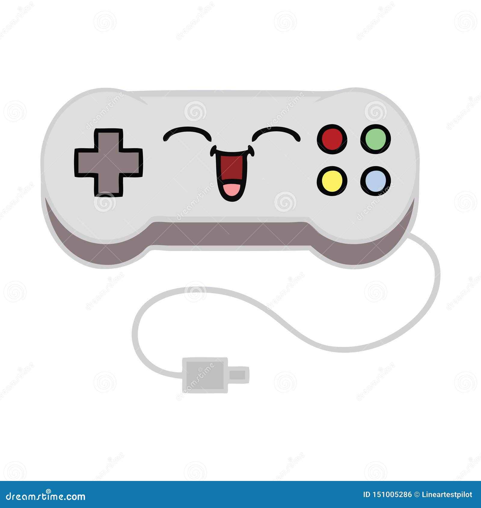 A Creative Cute Cartoon Game Controller Stock Vector - Illustration of ...