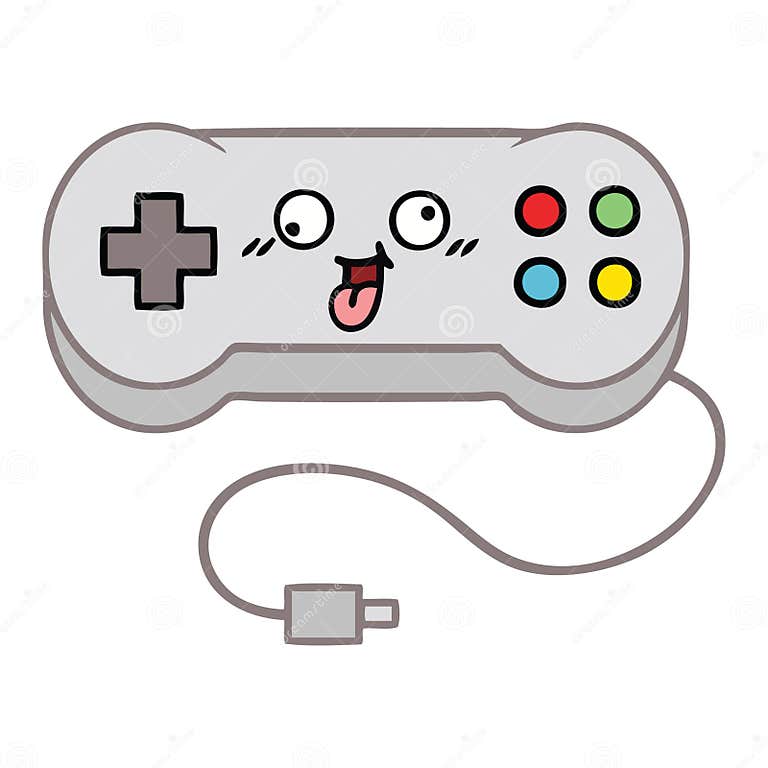 A Creative Cute Cartoon Game Controller Stock Vector - Illustration of ...