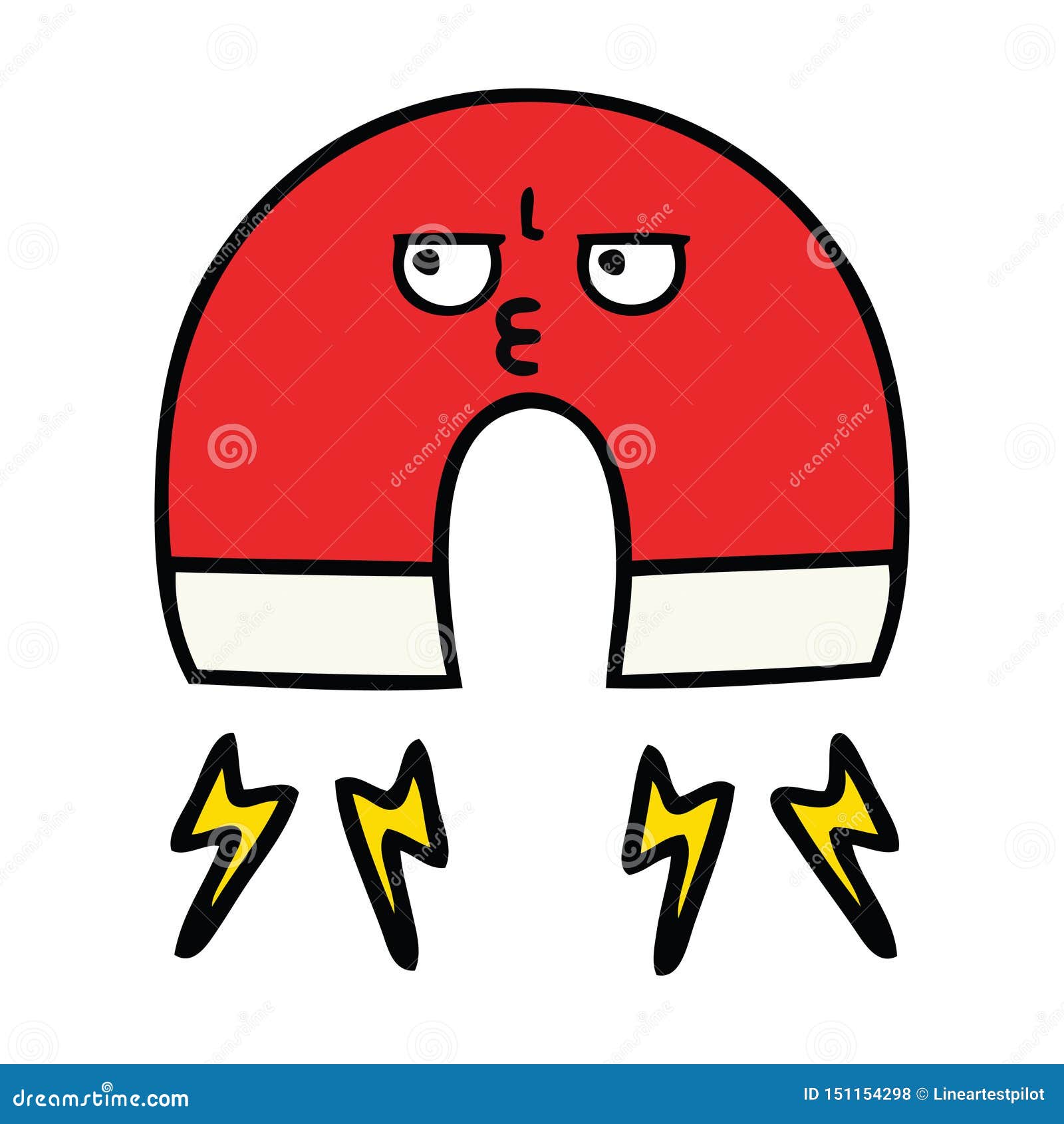 A Creative Cute Cartoon Magnet Stock Vector - Illustration of drawing ...