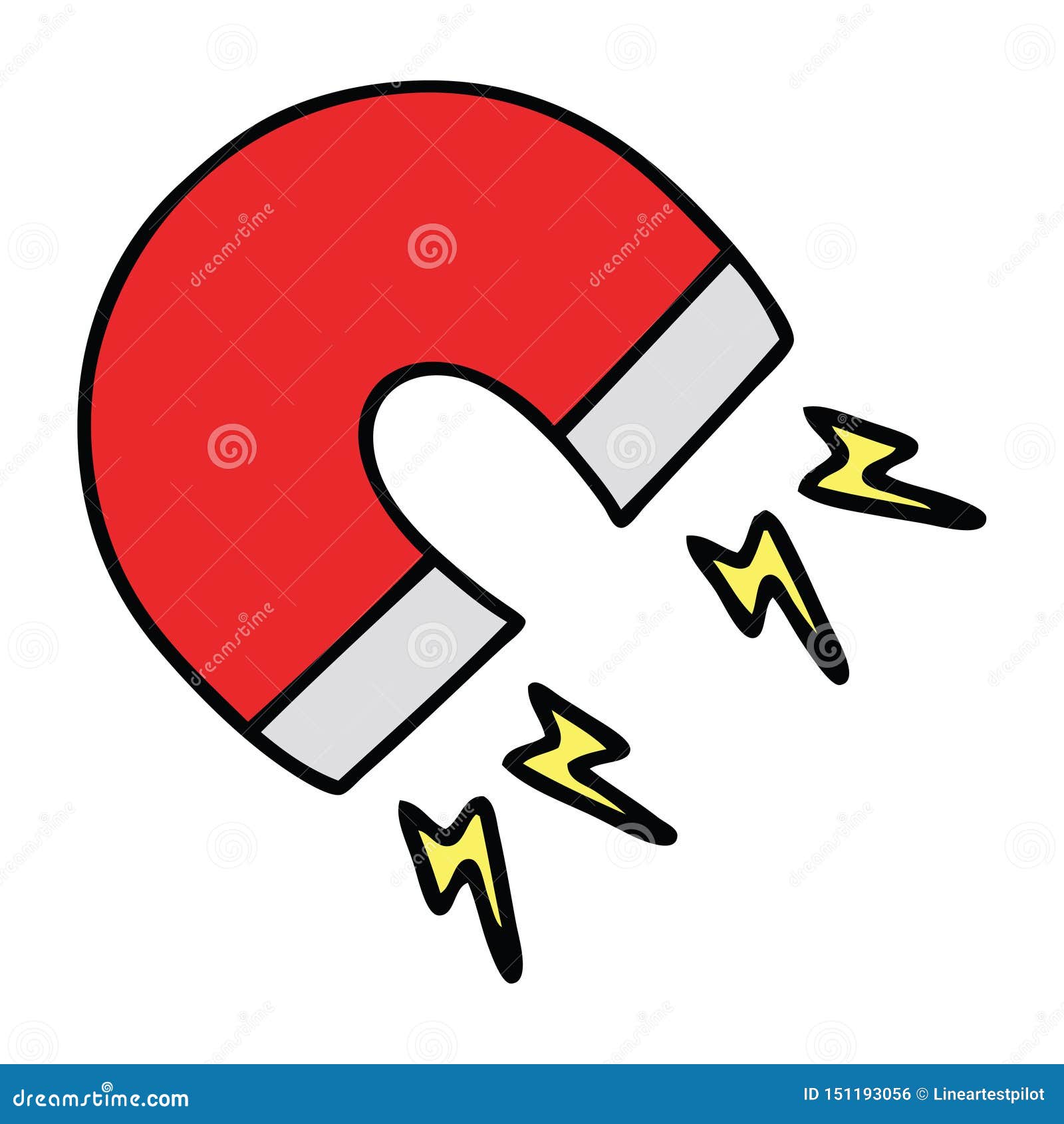Magnet Science Magnetic Force Magnetism Cute Illustration Retro ... Magnet Science Magnetic Force Magnetism Cute Illustration Retro ...