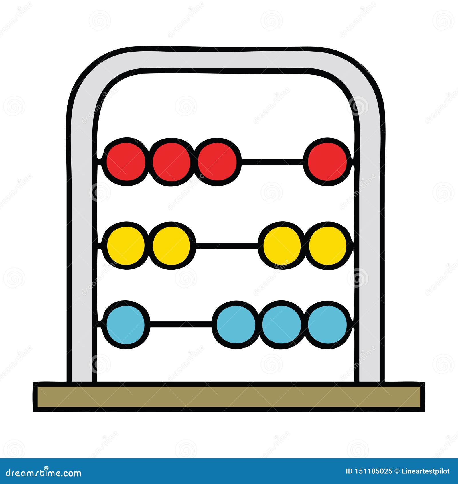 A Creative Cute Cartoon Maths Abacus Stock Vector - Illustration of ...