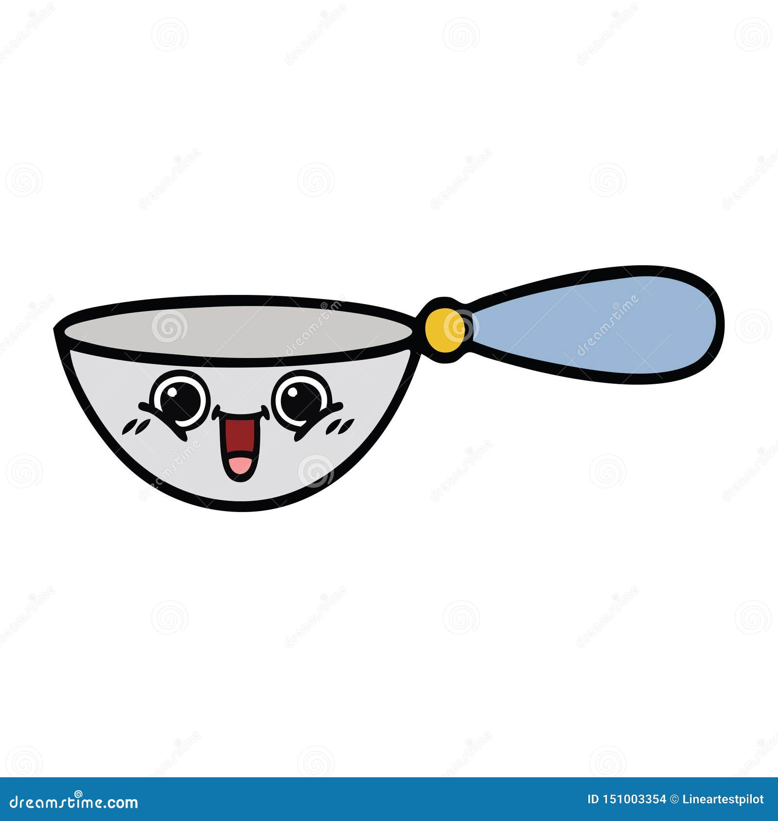 A Creative Cute Cartoon Measuring Spoon Stock Vector - Illustration of ...