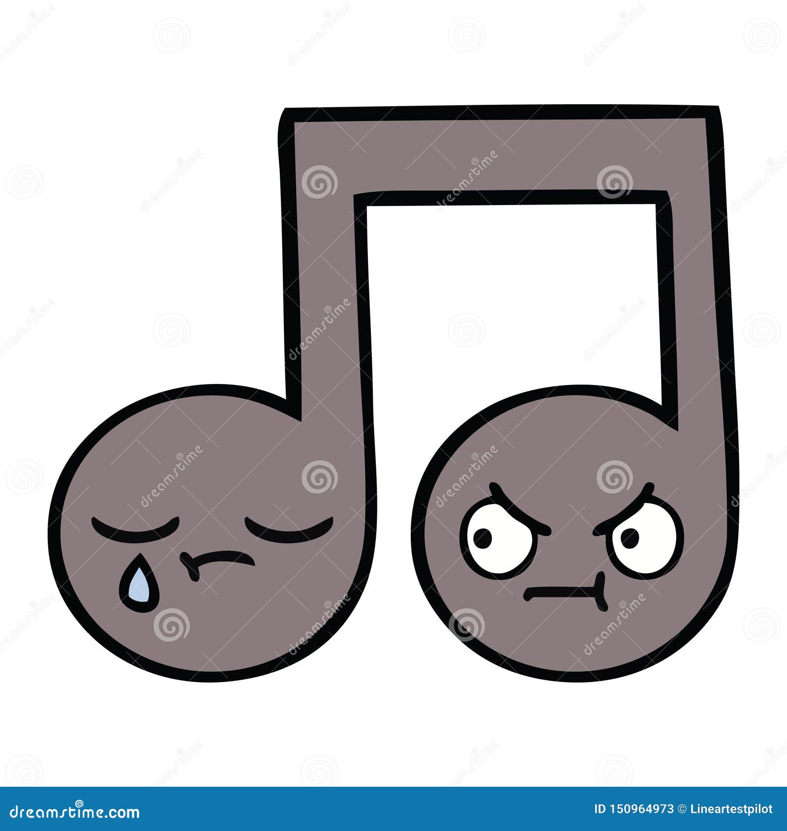 A Creative Cute Cartoon Musical Note Stock Vector - Illustration of ...