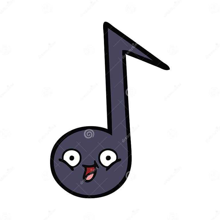 A Creative Cute Cartoon Musical Note Stock Vector - Illustration of ...