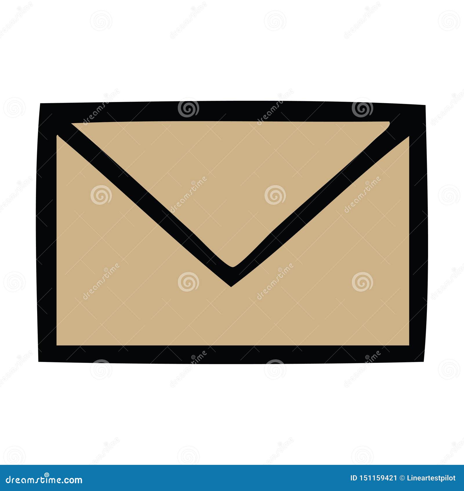 A Creative Cute Cartoon Paper Envelope Stock Vector - Illustration of ...