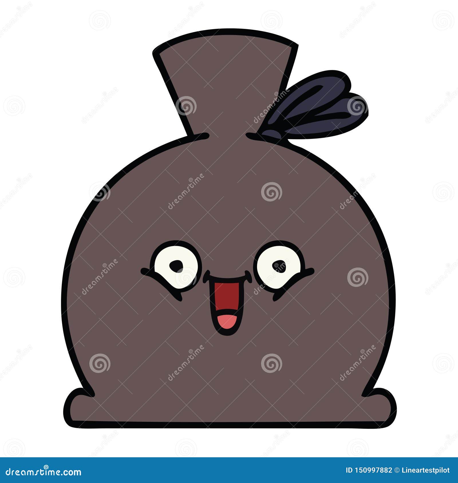 A Creative Cute Cartoon Sack Stock Vector - Illustration of retro ...