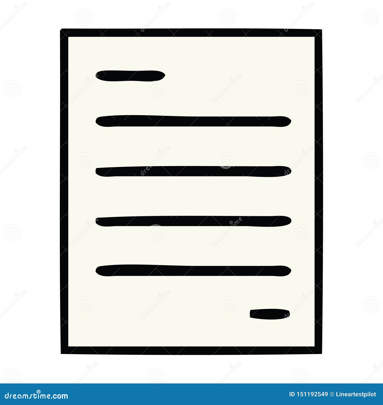 A Creative Cute Cartoon Sheet of Paper Stock Vector - Illustration of ...