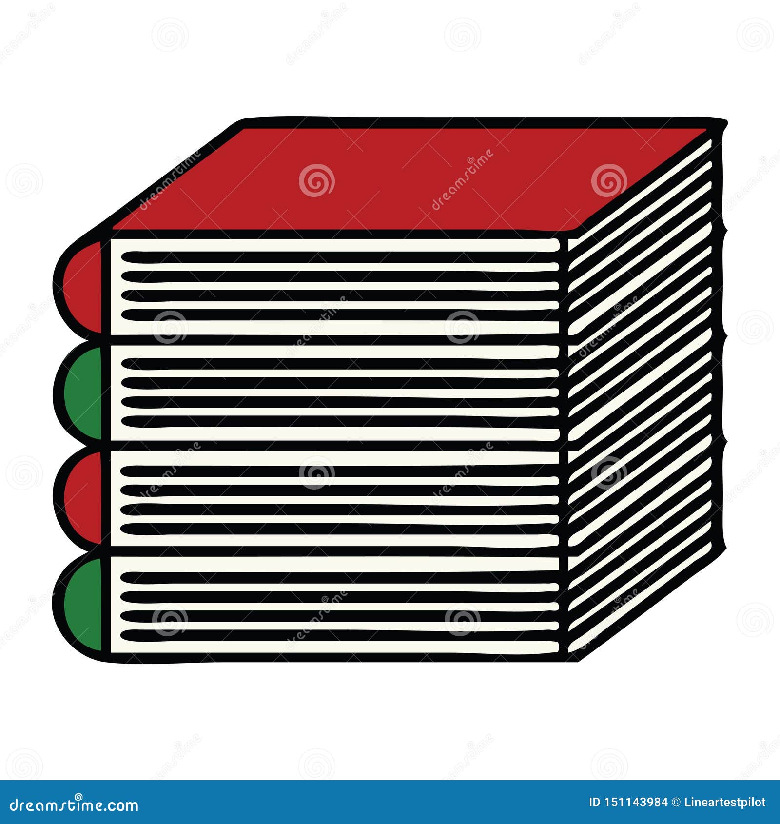A Creative Cute Cartoon Stack of Books Stock Vector - Illustration of ...