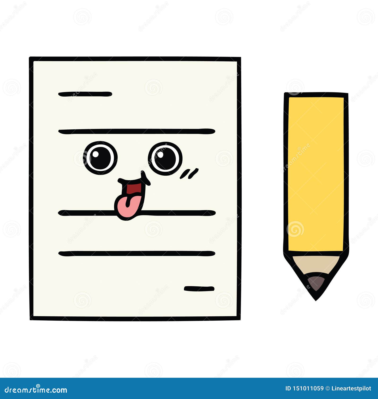 A Creative Cute Cartoon Test Paper Stock Vector - Illustration of ...