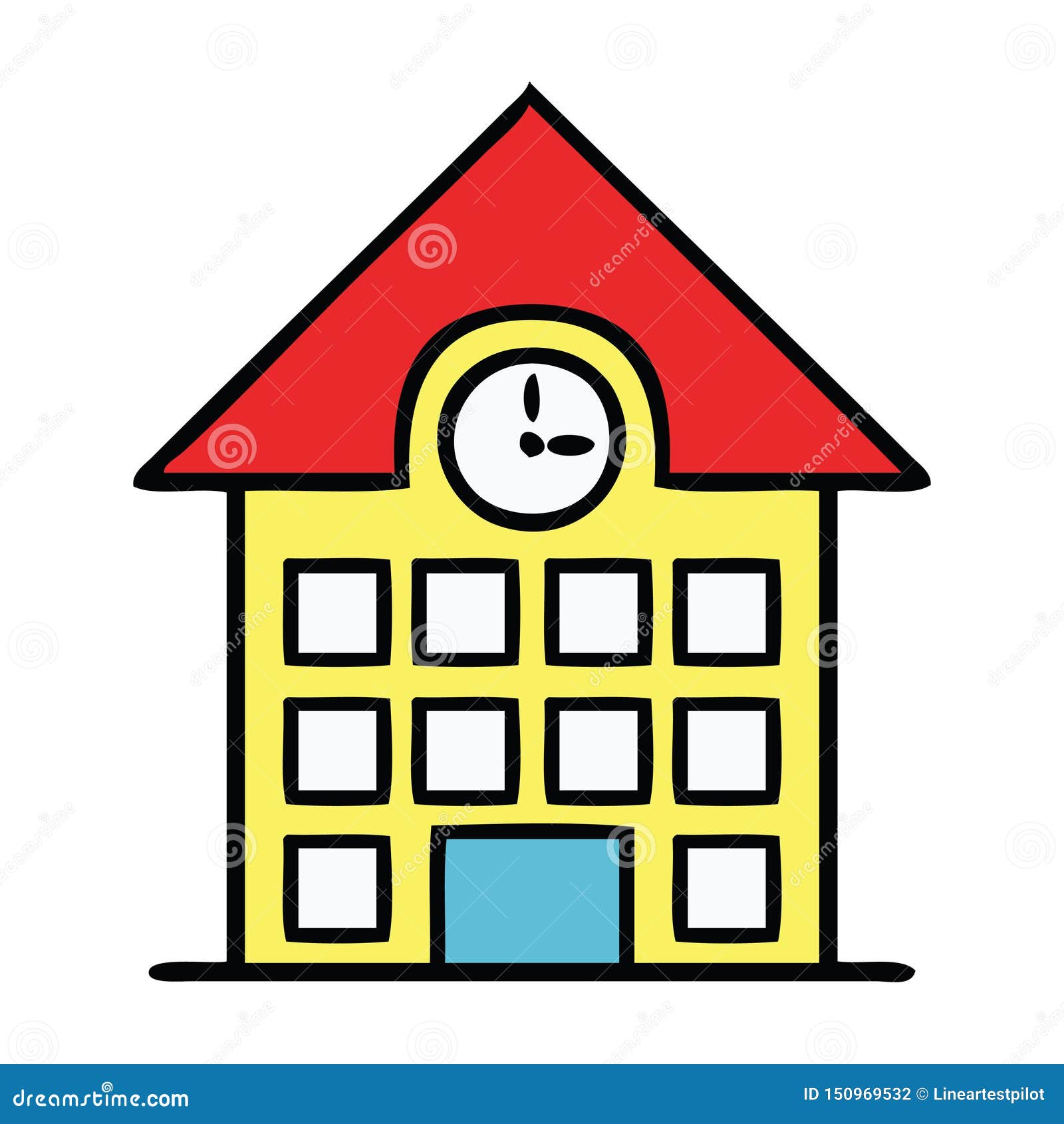 A Creative Cute Cartoon Town House Stock Vector - Illustration of ...