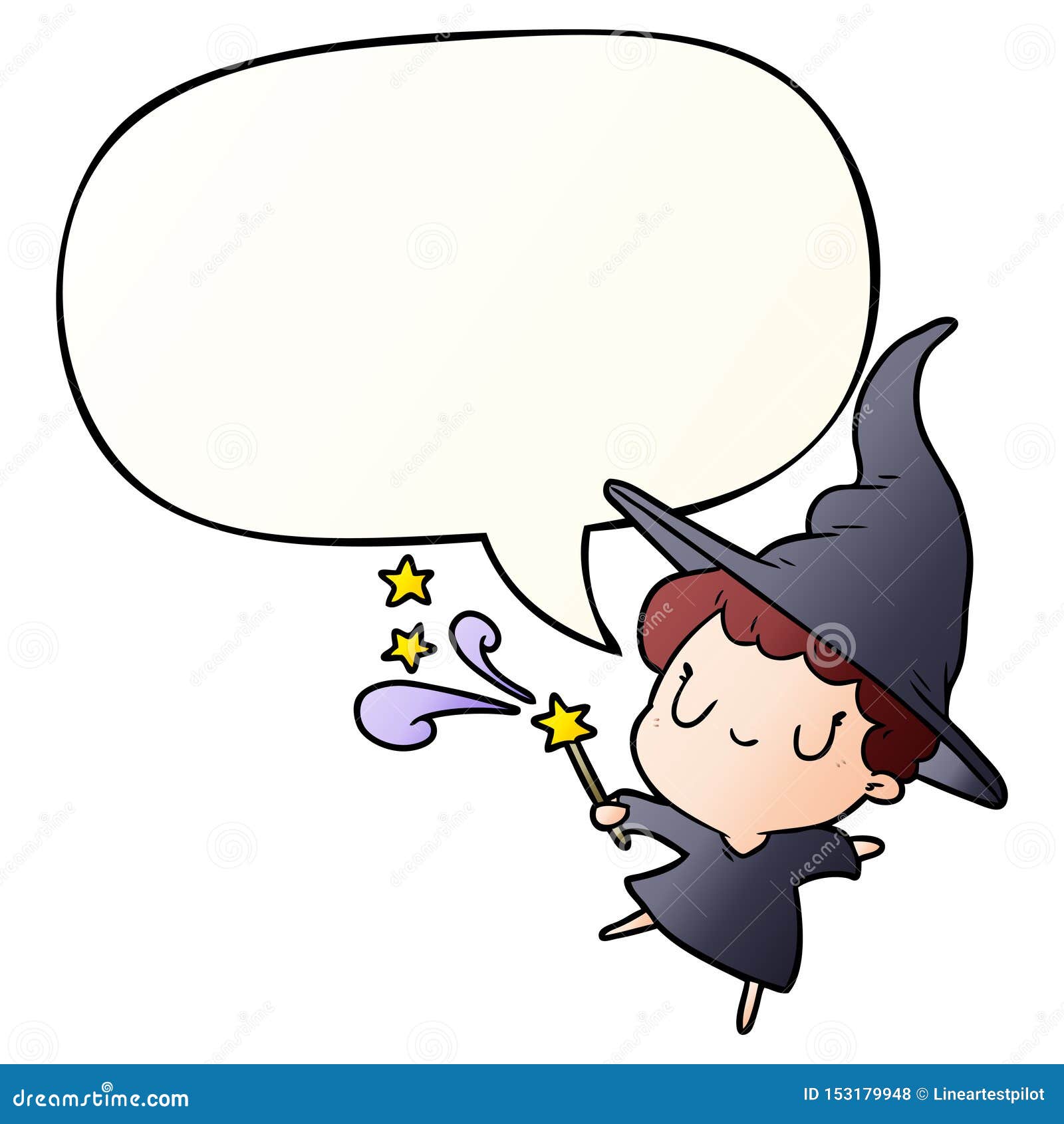 Witch Casting A Spell At Night. Royalty-Free Stock Image ...