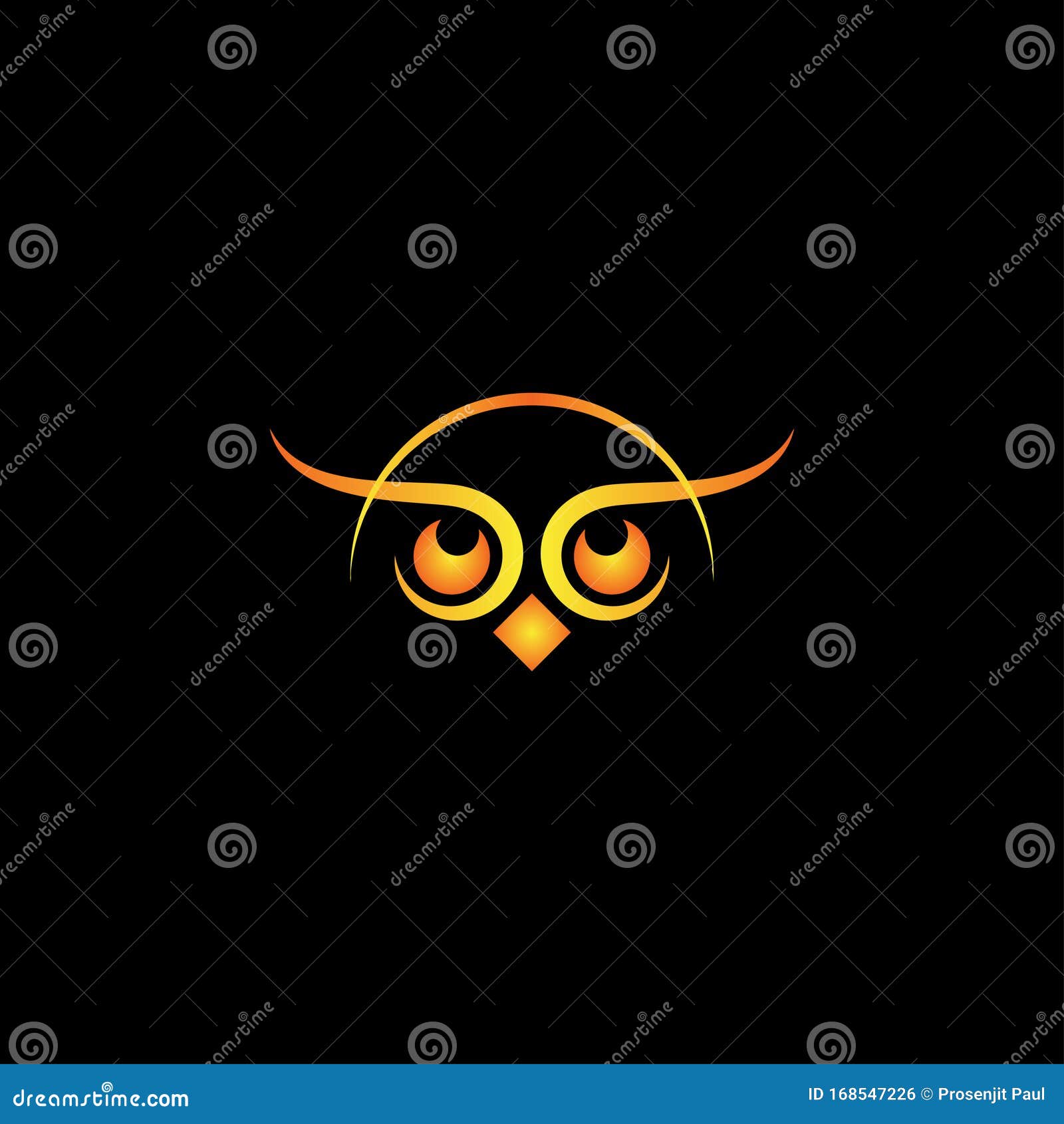 Creative Cute Owl Logo Design Stock Vector - Illustration of icon ...