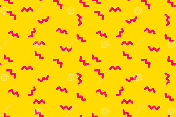 Creative Cute Squiggle Print with Colored Abstract Squiggles. Seamless ...