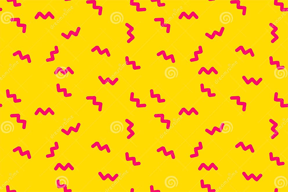 Creative Cute Squiggle Print with Colored Abstract Squiggles. Seamless ...