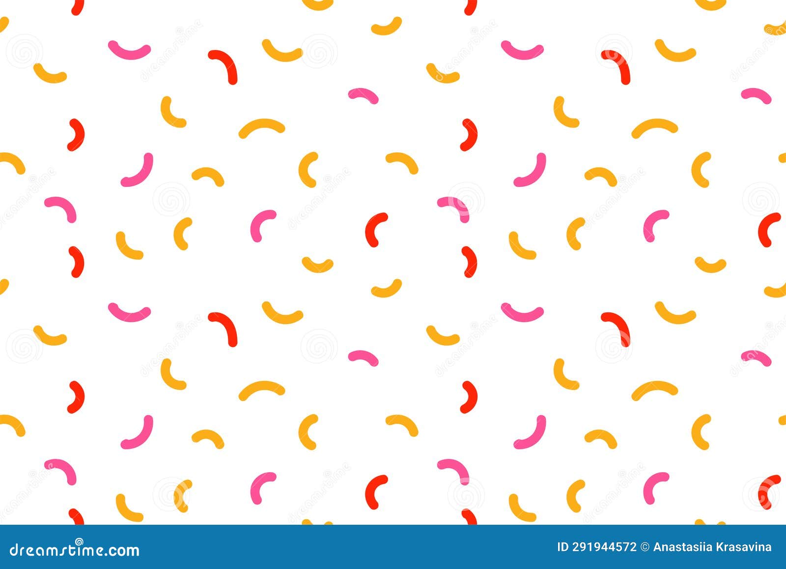 Creative Cute Squiggle Print with Colored Abstract Squiggles. Seamless ...