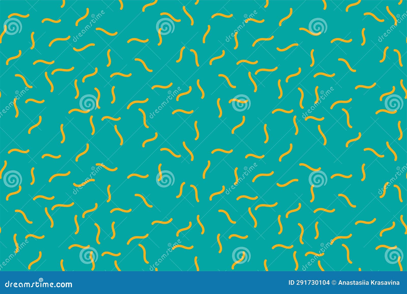 Creative Cute Squiggle Print with Colored Abstract Squiggles. Seamless ...