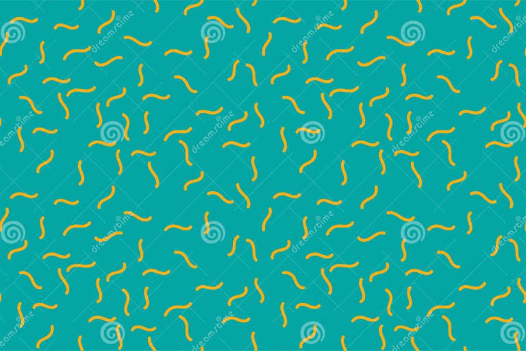 Creative Cute Squiggle Print with Colored Abstract Squiggles. Seamless ...