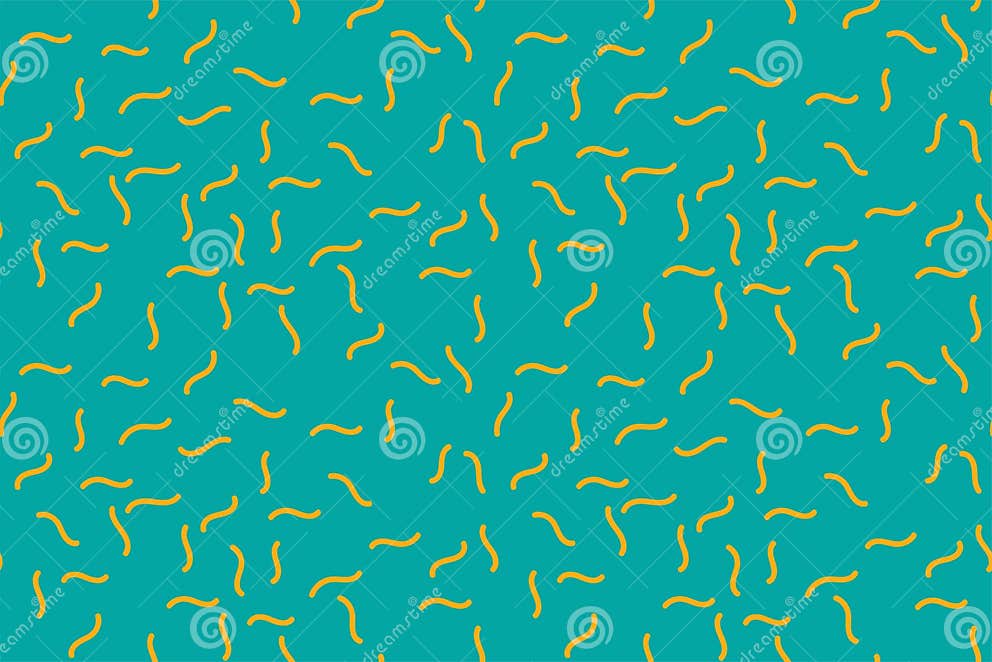 Creative Cute Squiggle Print with Colored Abstract Squiggles. Seamless ...