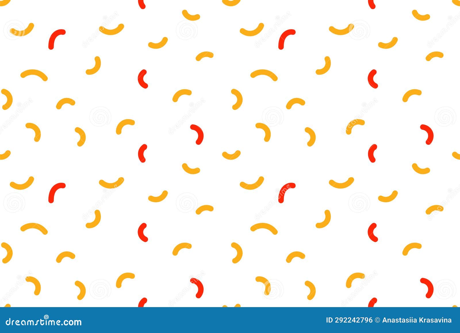 Creative Cute Squiggle Print with Colored Abstract Squiggles. Seamless ...