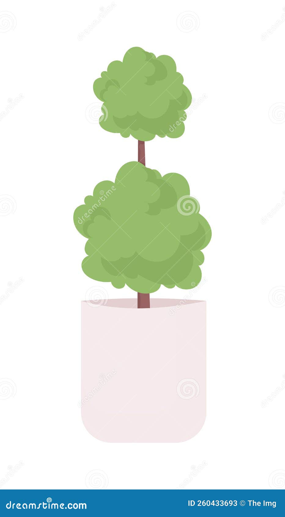 Creative Cutout of Shrub Semi Flat Color Vector Object Stock Vector ...