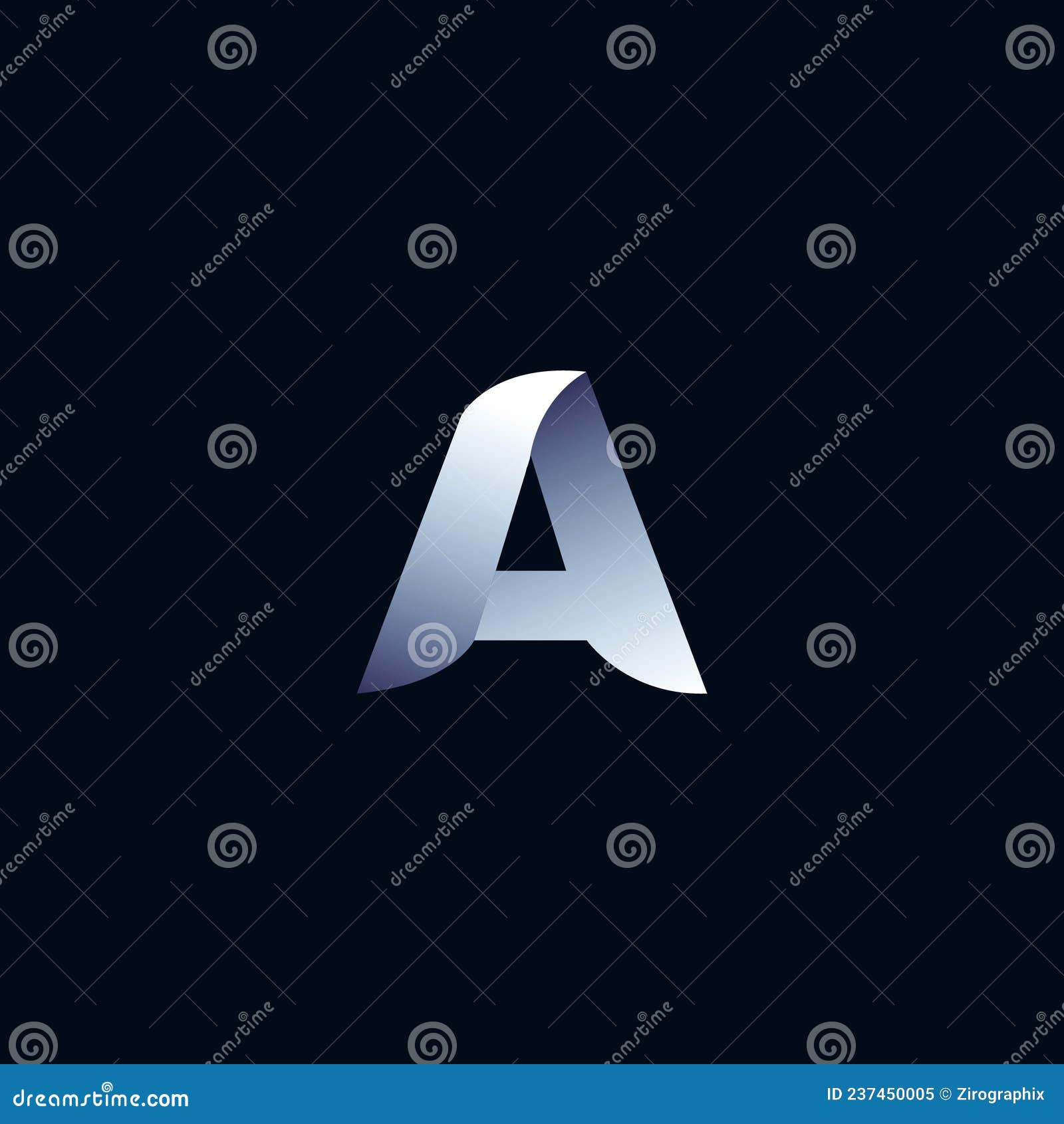 Creative Cutting Edge a Logo Icon Art Illustration Stock Vector ...