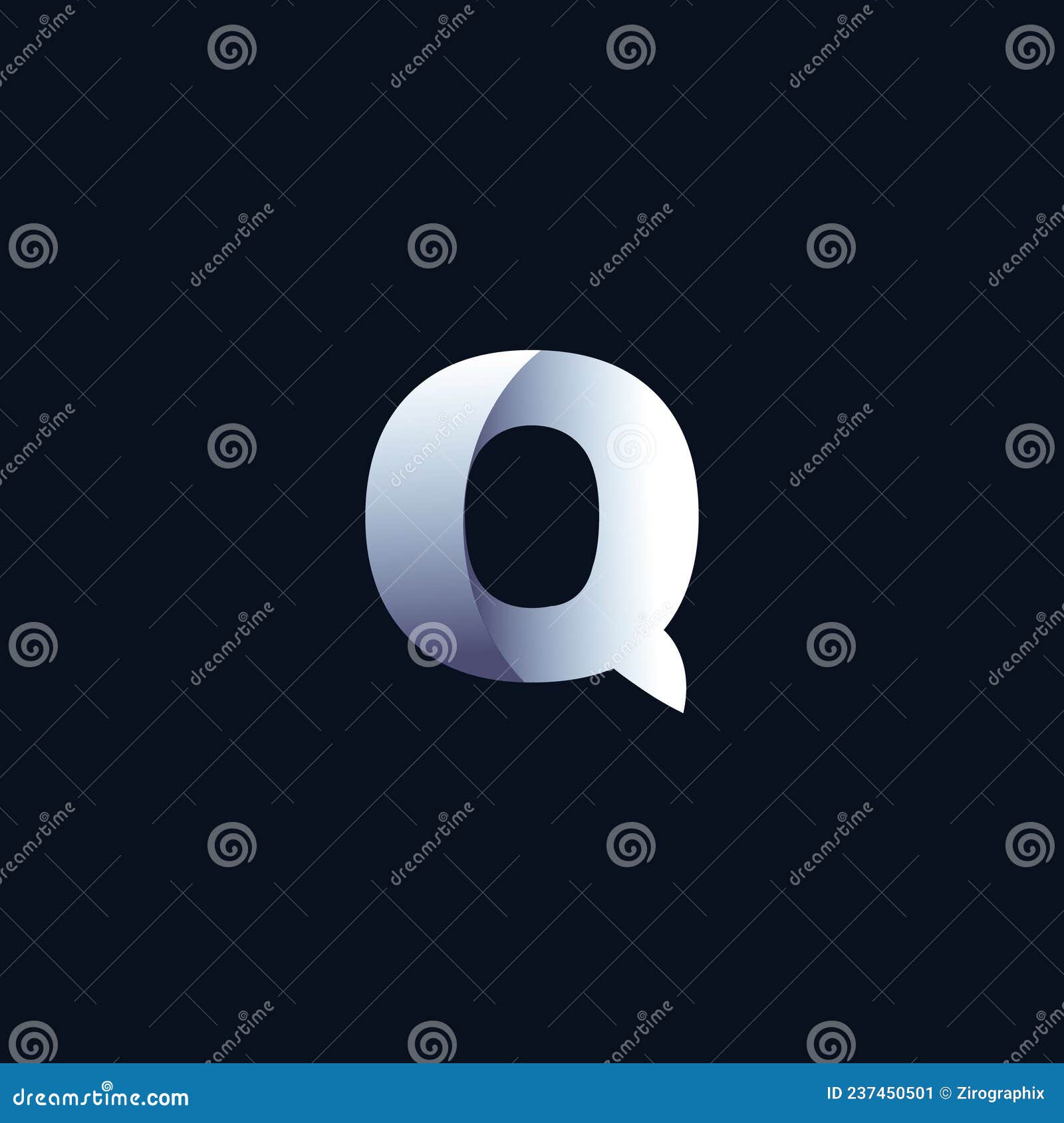 Creative Cutting Edge Q Logo Icon Art Illustration Stock Vector ...