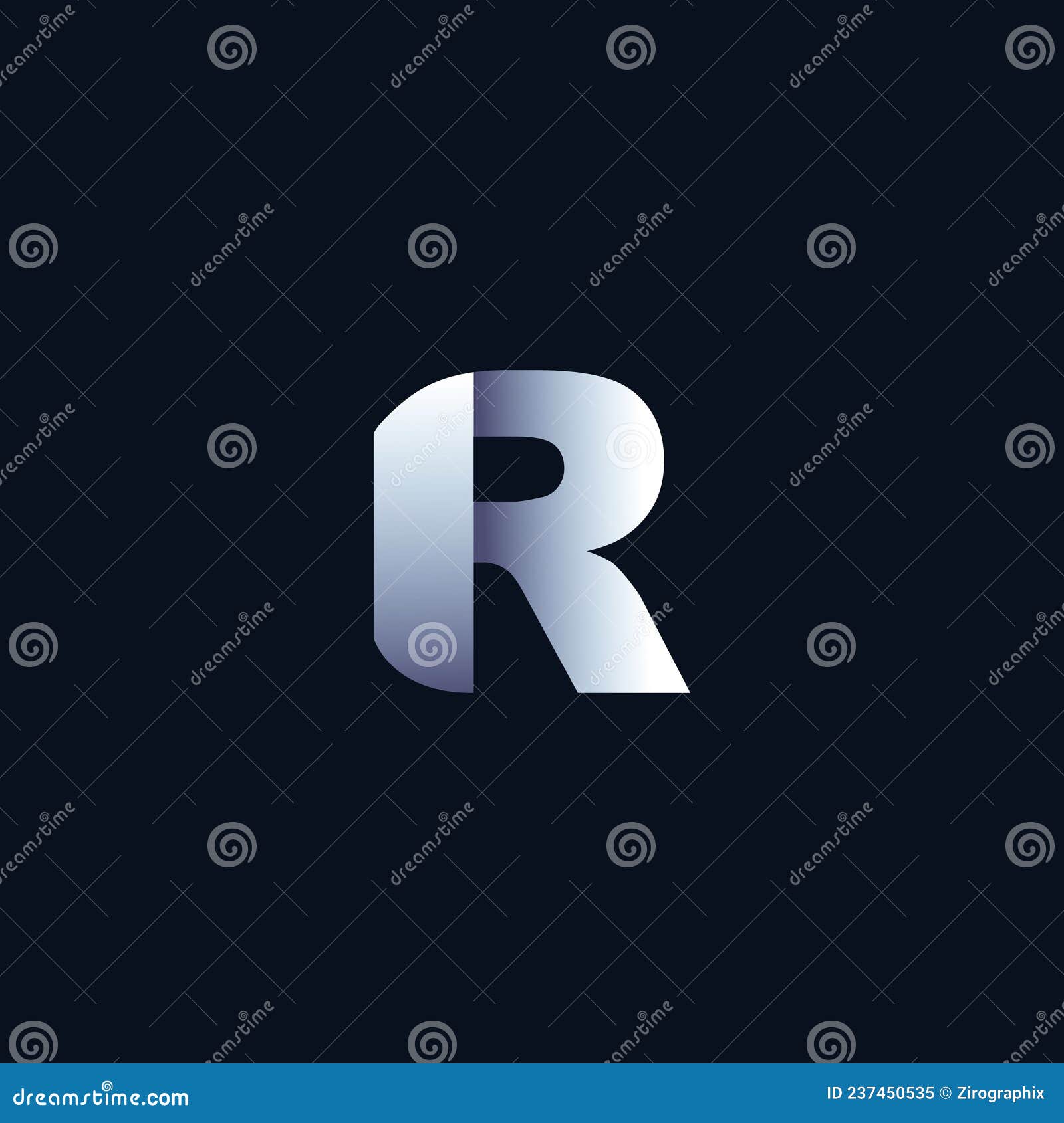 Creative Cutting Edge R Logo Icon Art Illustration Stock Vector ...