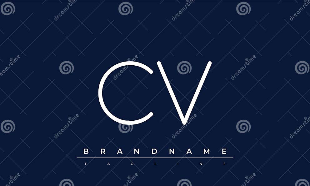 Creative CV Letter Initial Logo Vector Image Stock Vector ...