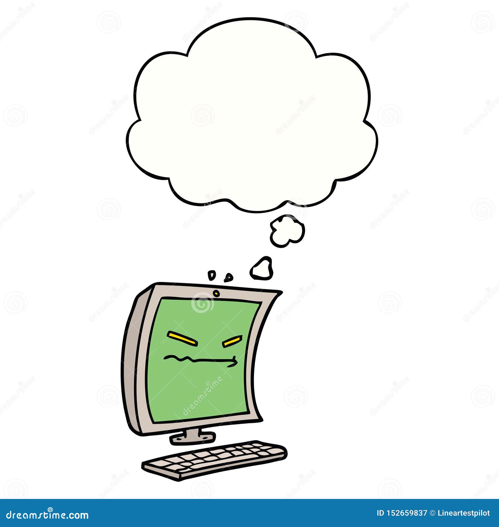 A Creative Cyber Bullying Cartoon and Thought Bubble Stock Vector ...