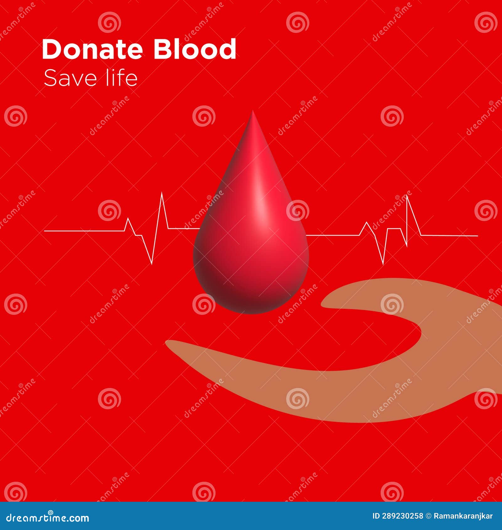 Creative 3d Donate Blood Save Life Poster Stock Illustration ...