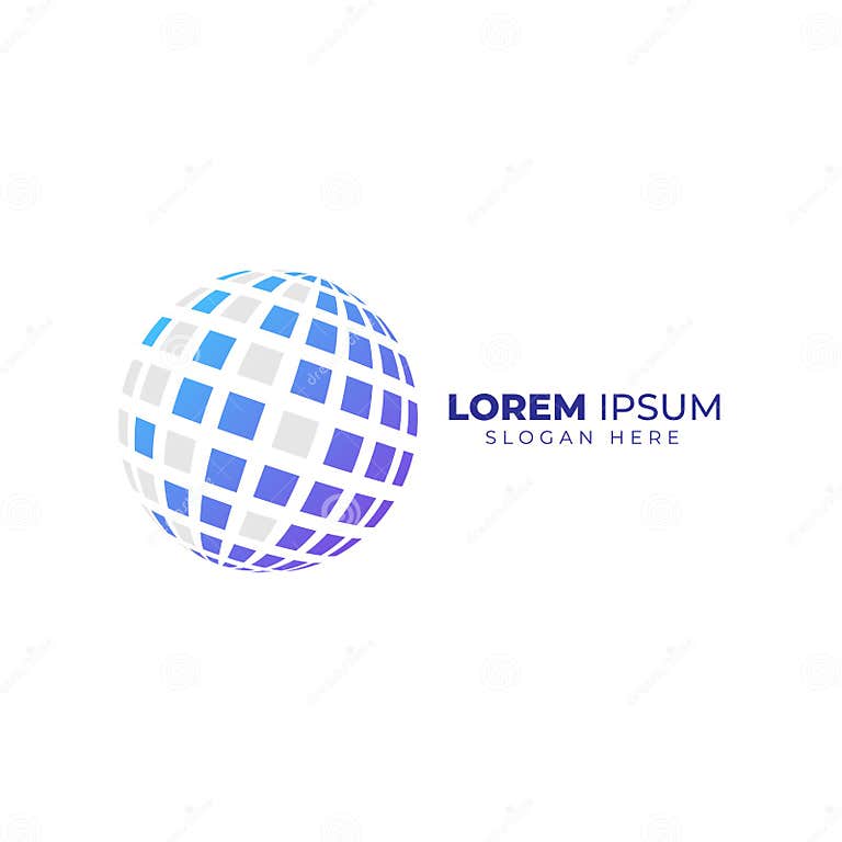 Creative 3d Globe Logo Design Vector Symbol Icon. Creative Globe Tech ...