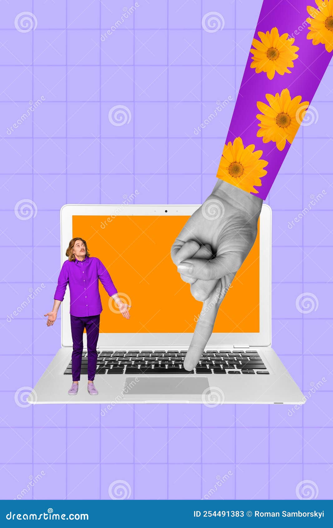 Creative 3d Photo Artwork Collage of Confused Guy Programmer Shrug ...