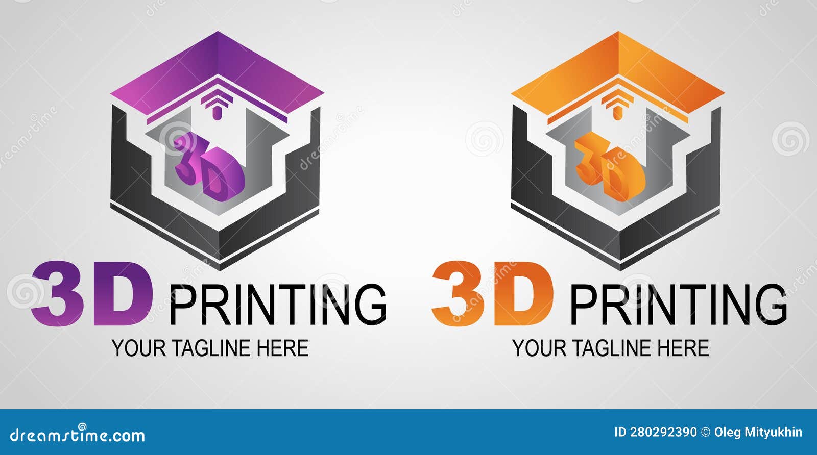 Creative 3D Print logo stock vector. Illustration of manufacturing ...