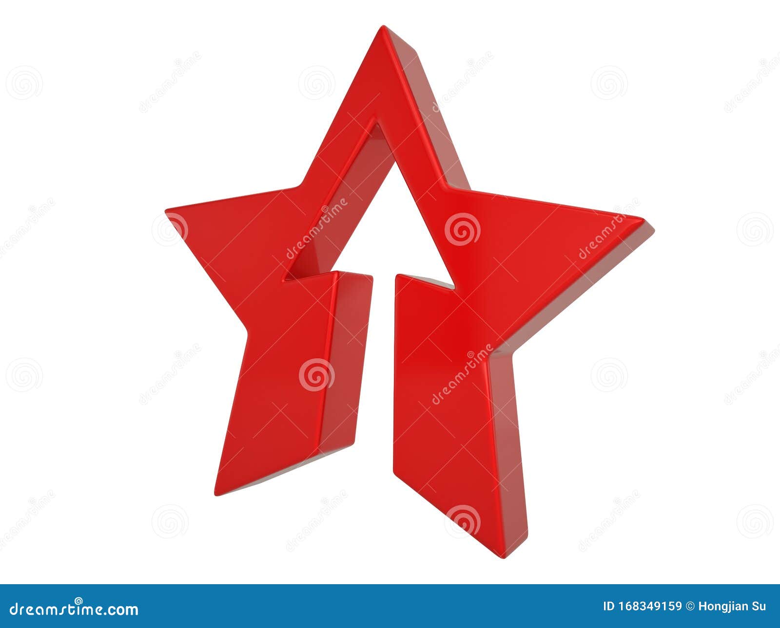 Creative 3D Star Symbol Isolated in White Background. 3d Illustration ...