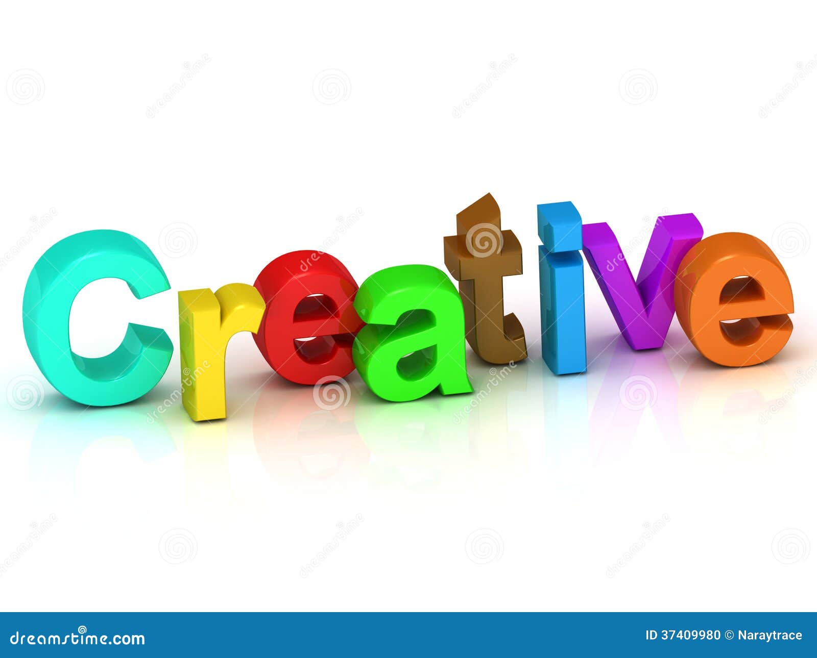Creative 3d Word Colour Bright Letter Stock Illustration - Illustration ...