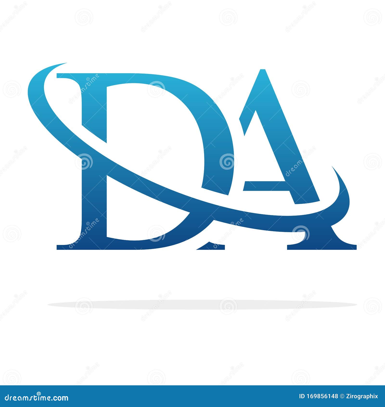 Creative DA Logo Icon Design Stock Vector - Illustration of white, full ...
