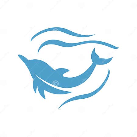 Creative Dancing Dolphin Logo Design Vector Illustrations Stock Vector ...