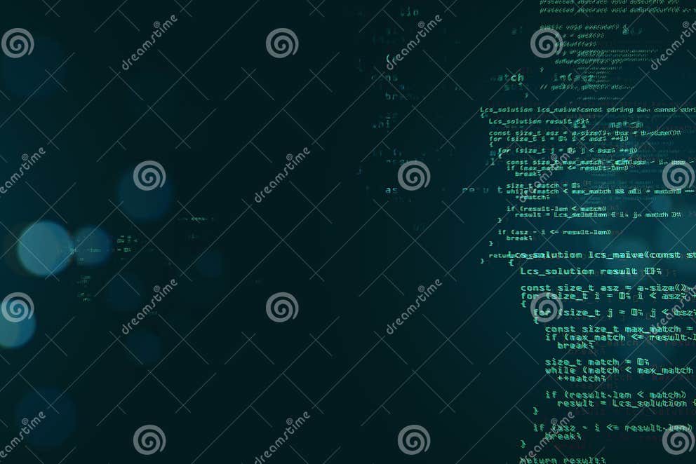 Creative Dark Coding Texture with Text Stock Illustration - Illustration of development, browser ...
