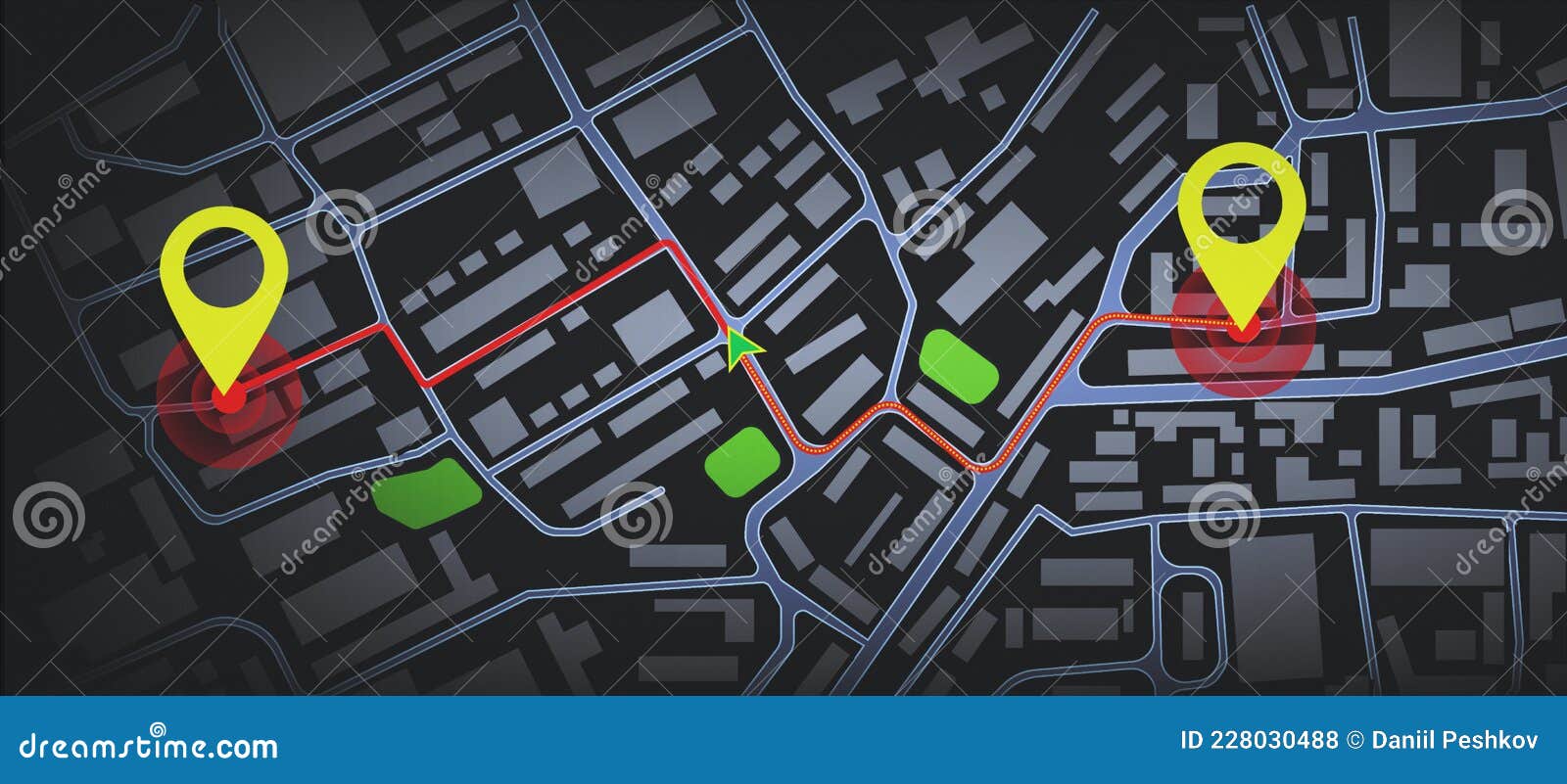 Creative Dark Map Wallpaper with Location Marks. GPS, Innovation and ...