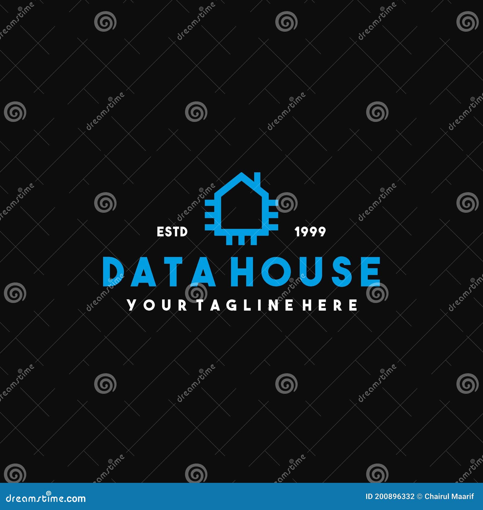 Creative Data House Logo Design Stock Illustration - Illustration of ...