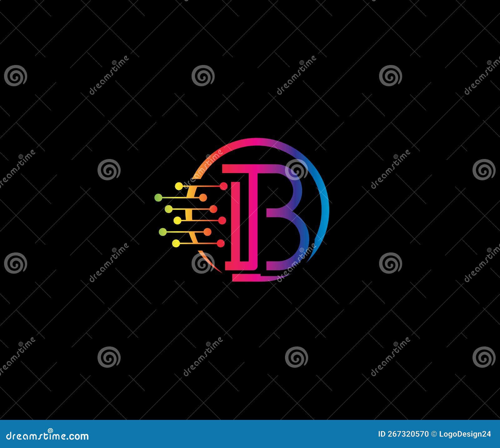 Creative Data Technology B Letter Modern Logo Design Company Concept ...