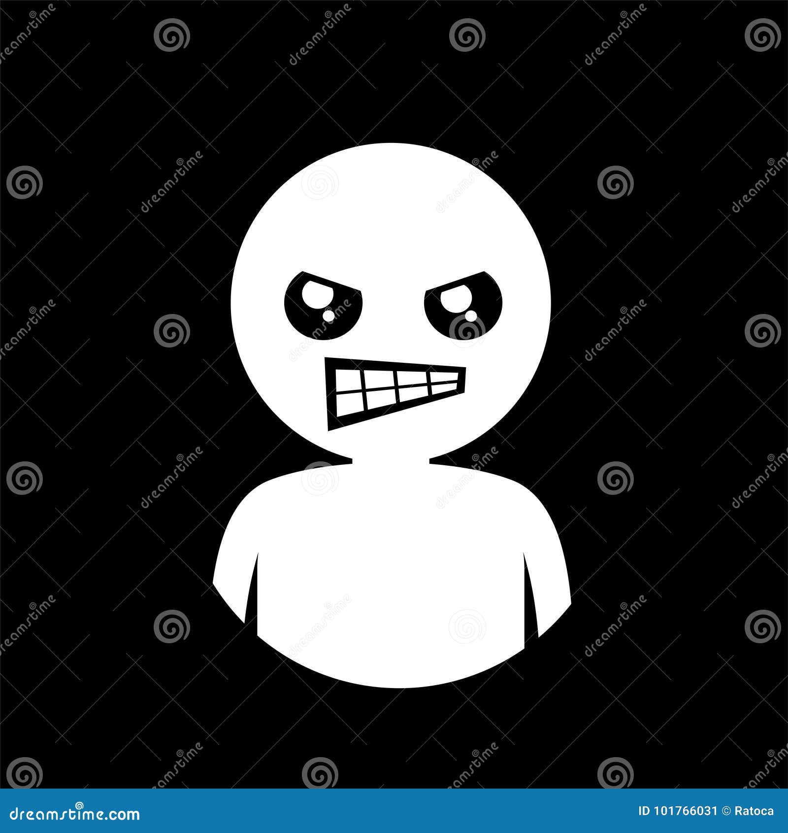 Angry expression design stock vector. Illustration of facial - 101766031