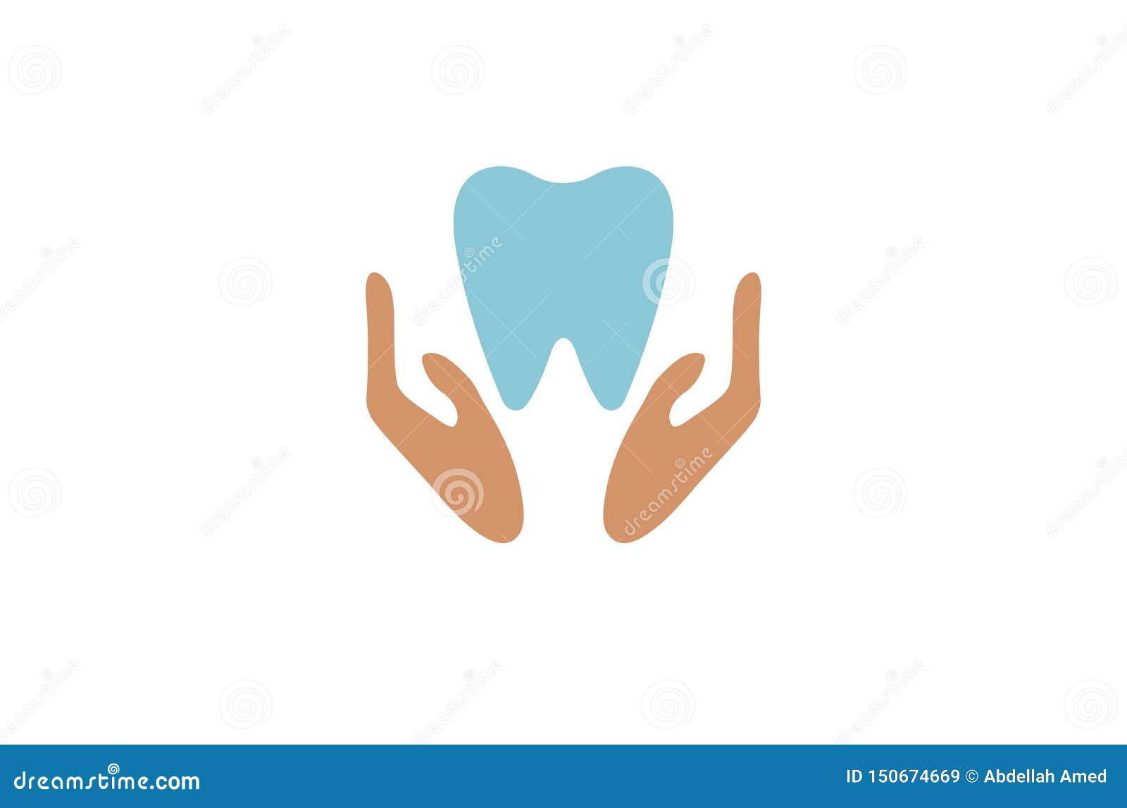 Creative Dental Holding Hands Logo Design Symbol Vector Illustration ...