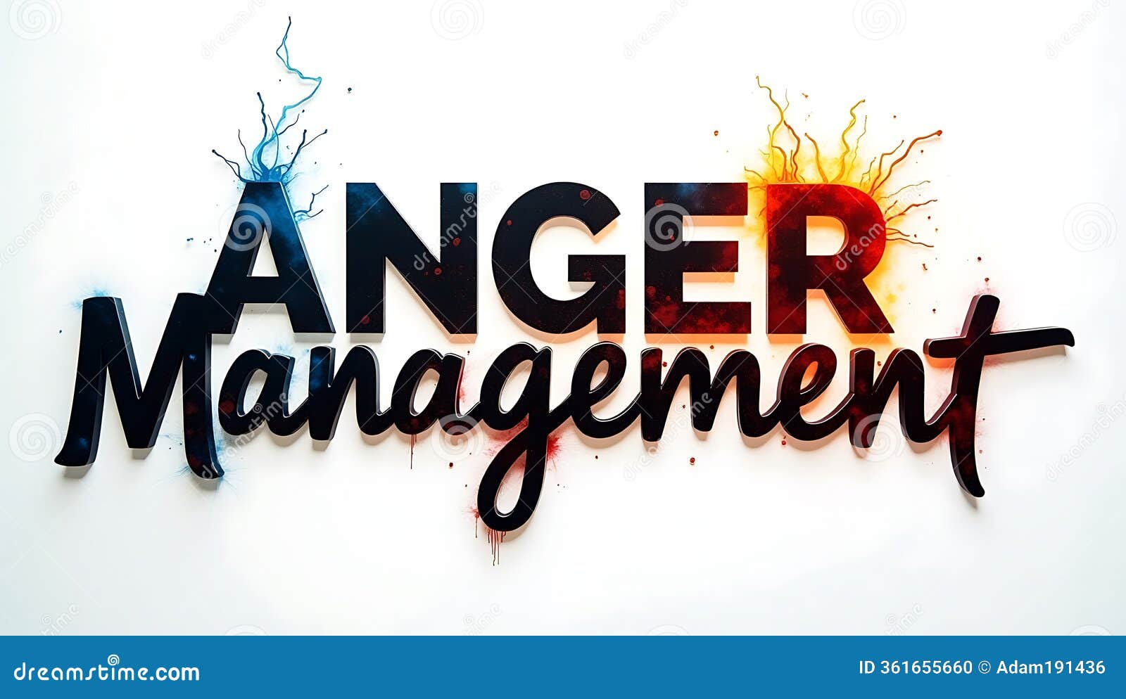 Creative Depiction of Anger Management Features Bold Typography with ...