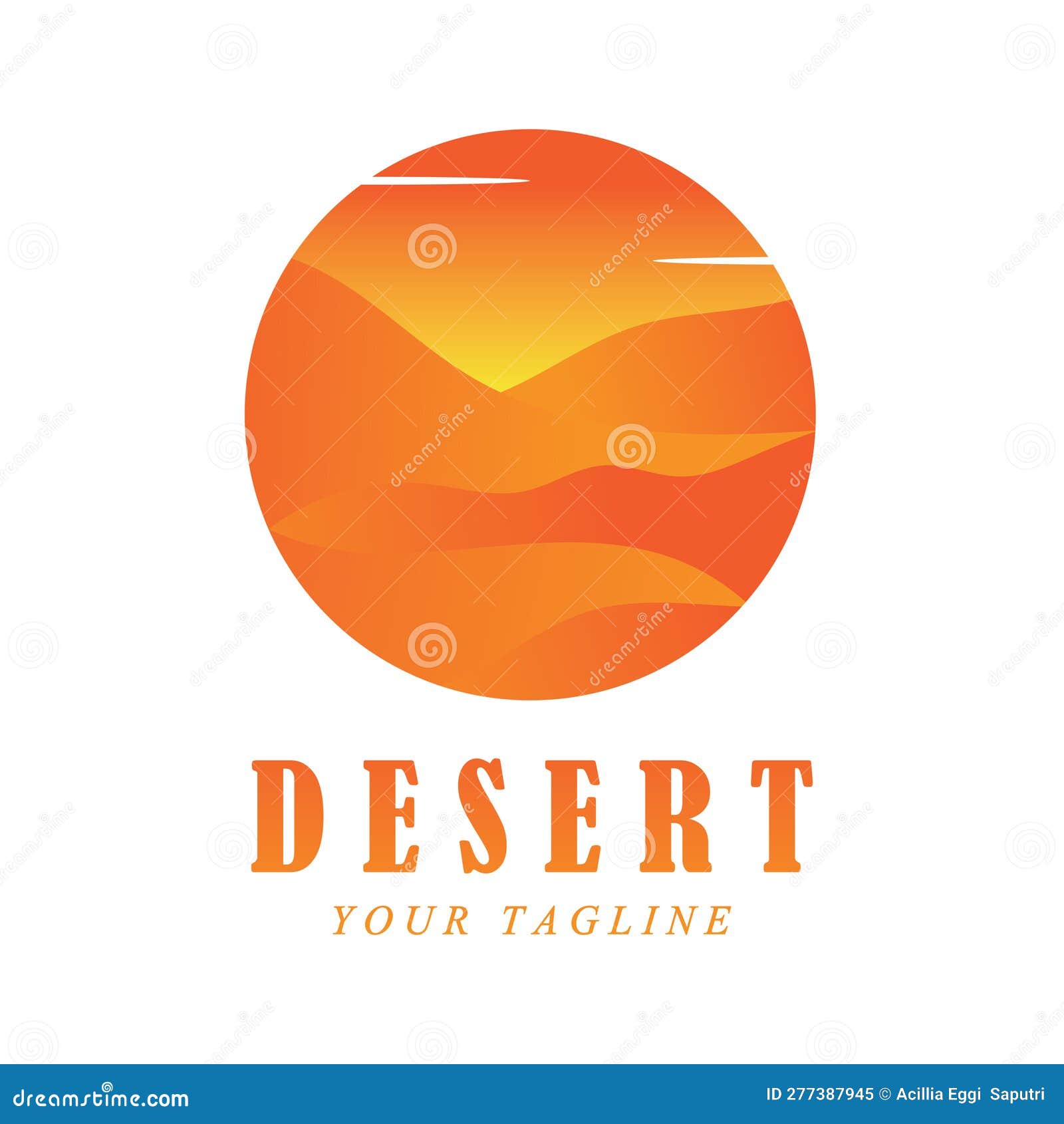 Creative Desert Logo with Slogan Template Stock Vector - Illustration ...